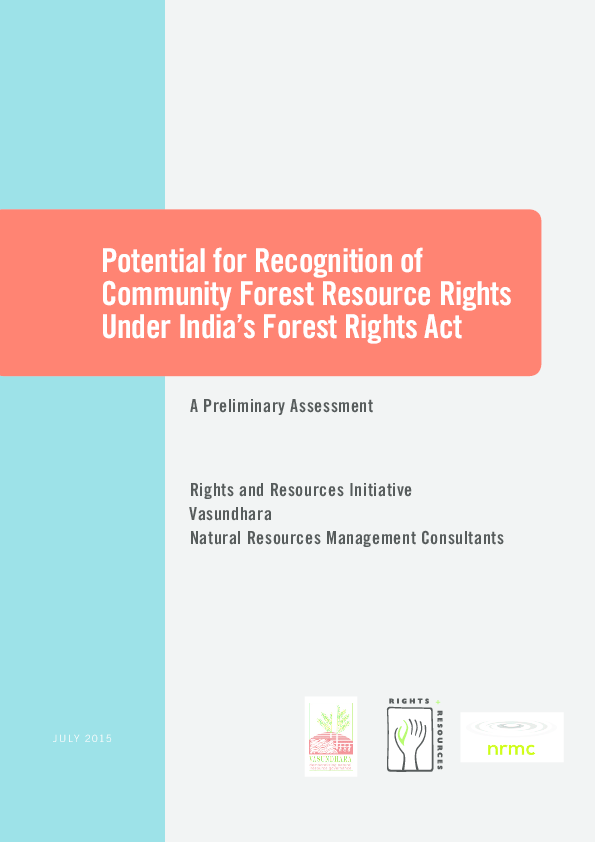 (PDF) Potential for Recognition of Community Forest Resource Rights ...