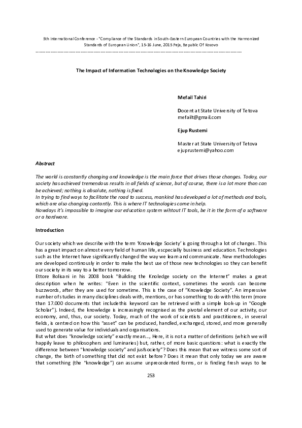 (PDF) Mefail Tahiri, Ejup Rustemi: The Impact of Information ...