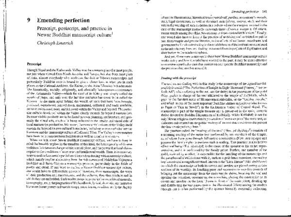 Pdf Emending Perfection Prescript Postscript And Practice In Newar