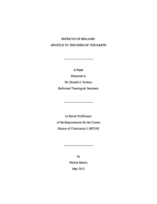(PDF) Church History Biographical paper (PDF) Church History Biographical paper