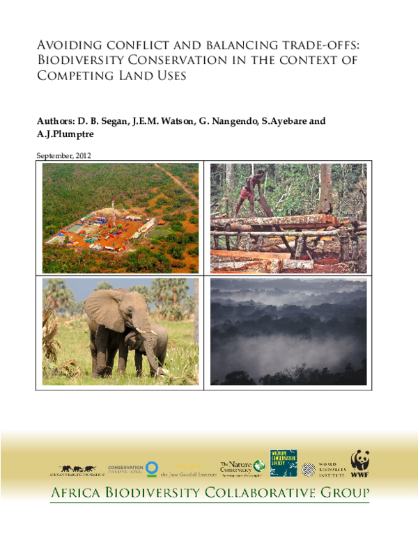 (PDF) Avoiding conflict and balancing trade-offs: Biodiversity ...