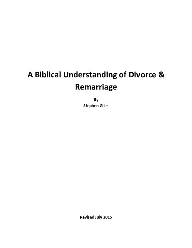 (PDF) Divorce, Remarriage, & The Exception Clause