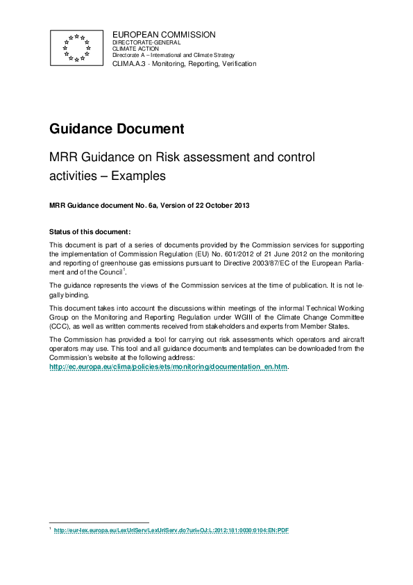 (PDF) EUROPEAN COMMISSION DIRECTORATE-GENERAL CLIMATE ACTION ...