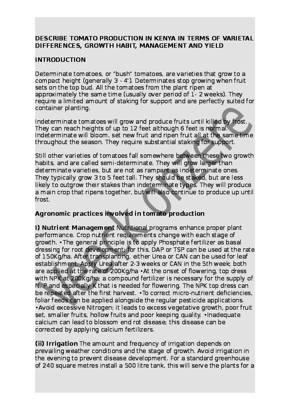 (DOC) Tomato production