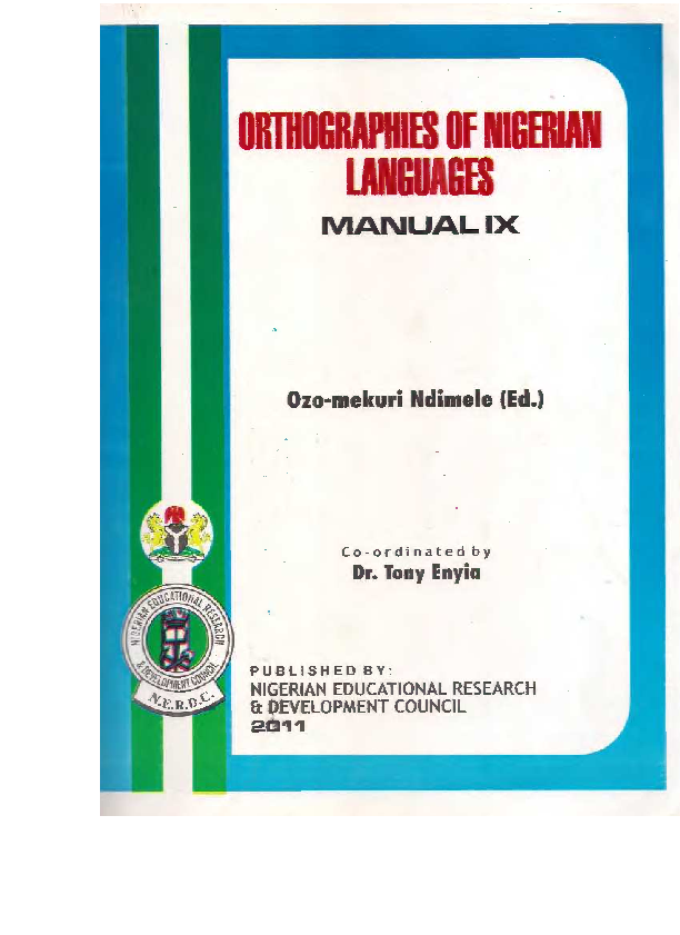 (PDF) Ibani Orthography