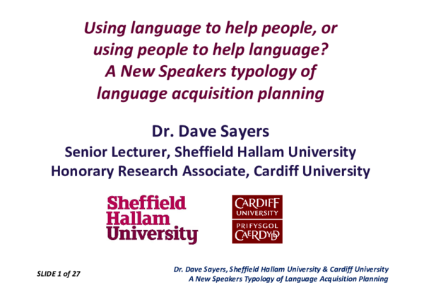 (PDF) Using language to help people, or using people to help language ...