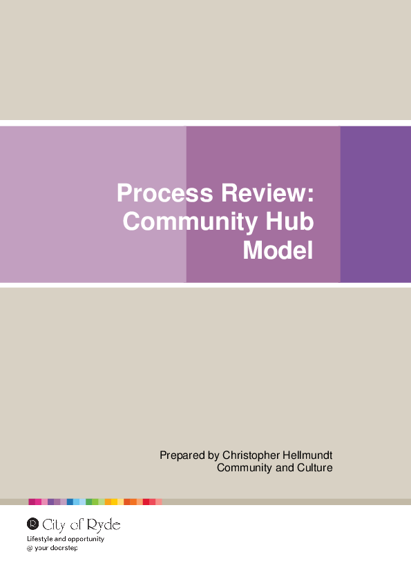 (PDF) Process Review: Community Hub Model The Seven Stages of Creating ...