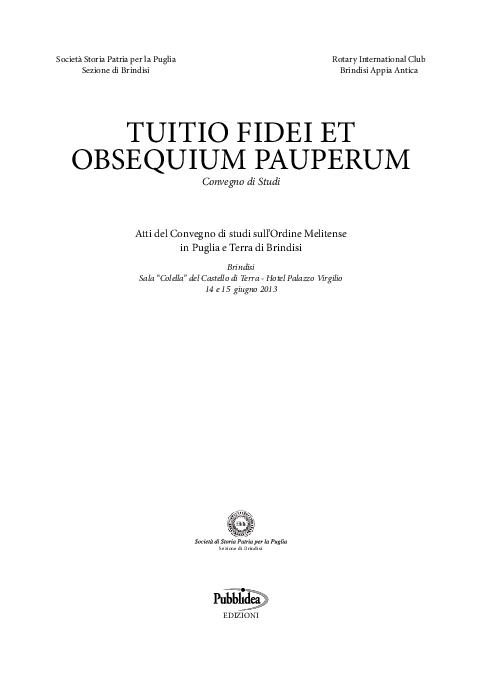 Note sul territorio e sull’architettura della commenda di Maruggio. In ...