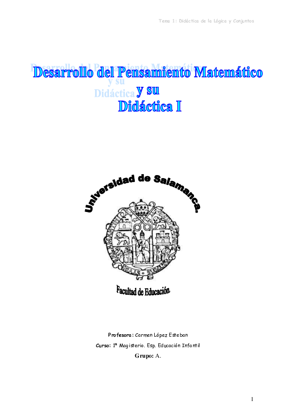 (PDF) Tema 1: Didáctica de la Lógica y Conjuntos