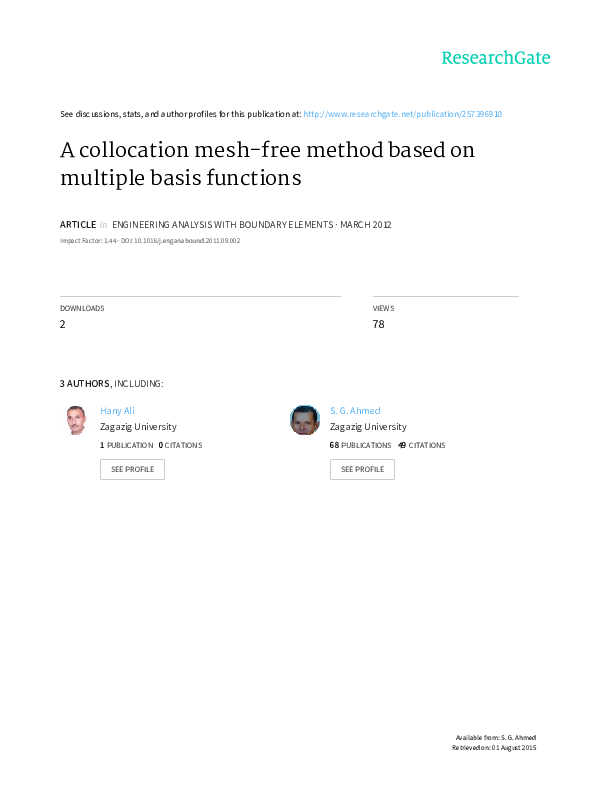 (PDF) COLLOCATION BASED ON DIFFERENT WEIGHT FUNCTIONS AND ITS APPLICATION TO SOLVE CONVECTION ...