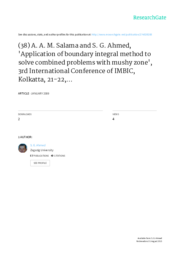 (PDF) INTEGRAL METHOD TO SOLVE COMBINED PROBLEMS WITH MUSHY ZONE