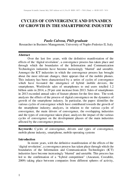 competition in the mobile phone industry