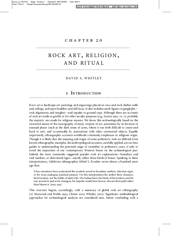 (PDF) Rock Art, Religion and Ritual