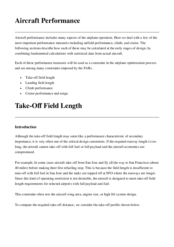 (PDF) Aircraft Performance