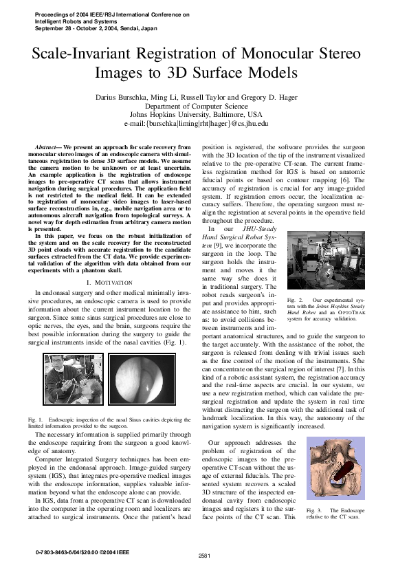 (PDF) Scale-invariant registration of monocular stereo images to 3d ...