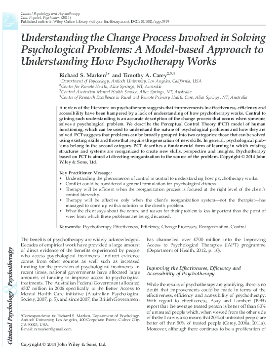 (PDF) Understanding the Change Process Involved in Solving ...