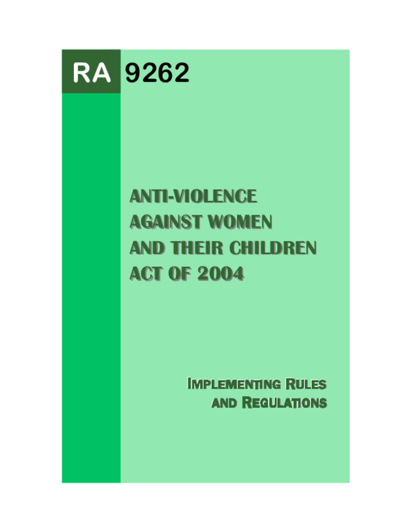 (PDF) REPUBLIC ACT 9262