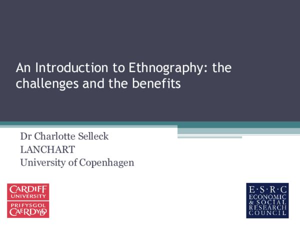 (PPT) An Introduction to Ethnography: the challenges and the benefits