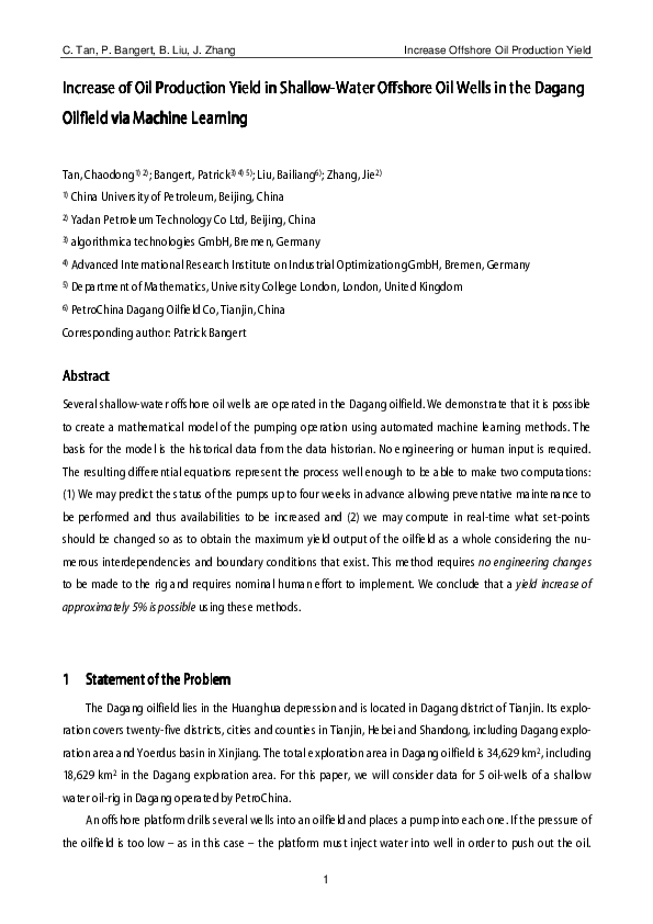 (PDF) Increase of Oil Production Yield in Shallow-Water Offshore Oil ...
