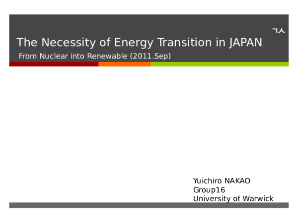 (PPT) Nuclear Meltdown in Japan and Rationale for Renewable Energy (PPT ...