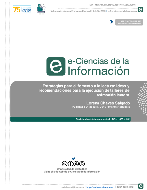 Estrategias para el fomento a la lectura: ideas y recomendaciones para la ejecución de talleres ...