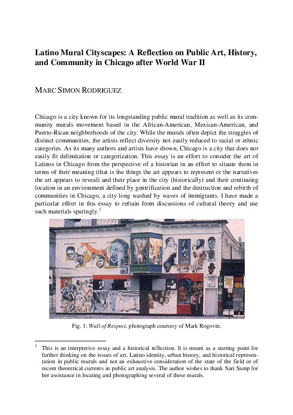 (PDF) Latino Mural Cityscapes: A Reflection on Public Art, History, and ...