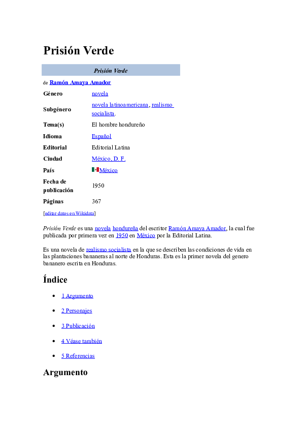 (DOC) Prisión Verde