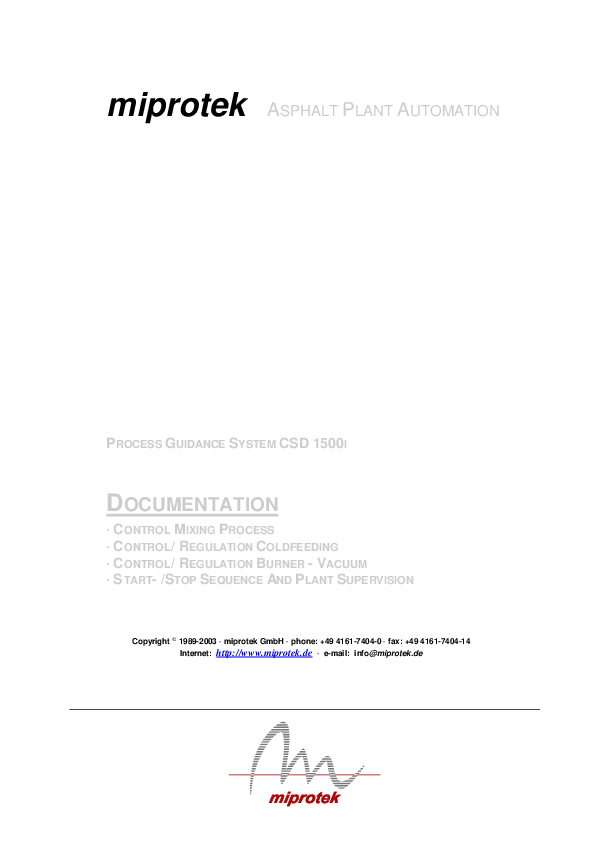 (PDF) miprotek ASPHALT PLANT AUTOMATION PROCESS GUIDANCE SYSTEM CSD ...