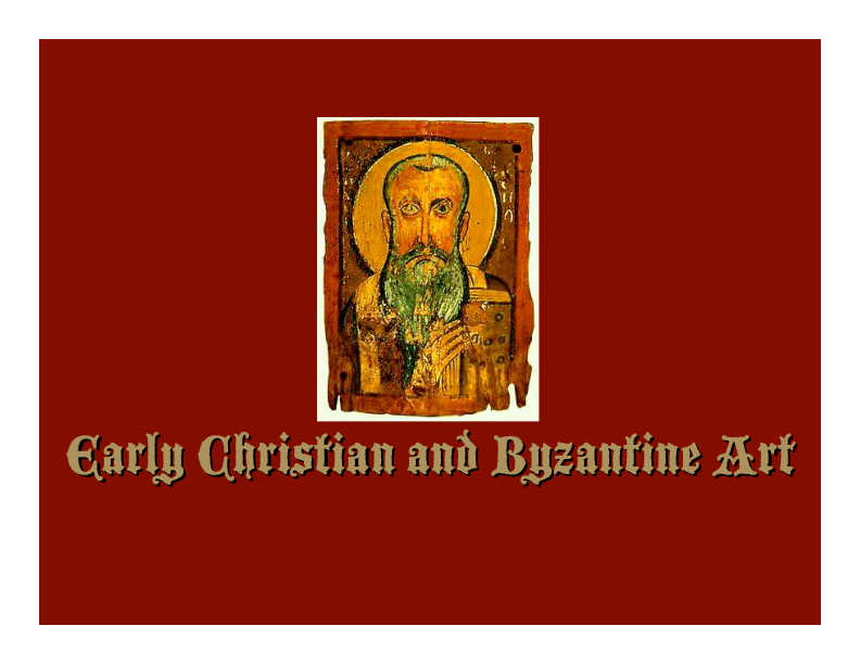 (PDF) Early Christian and Byzantine Art Early Christian and Byzantine Art