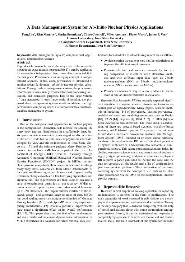 (PDF) Data Management System for Ab-Initio Nuclear Physics Applications