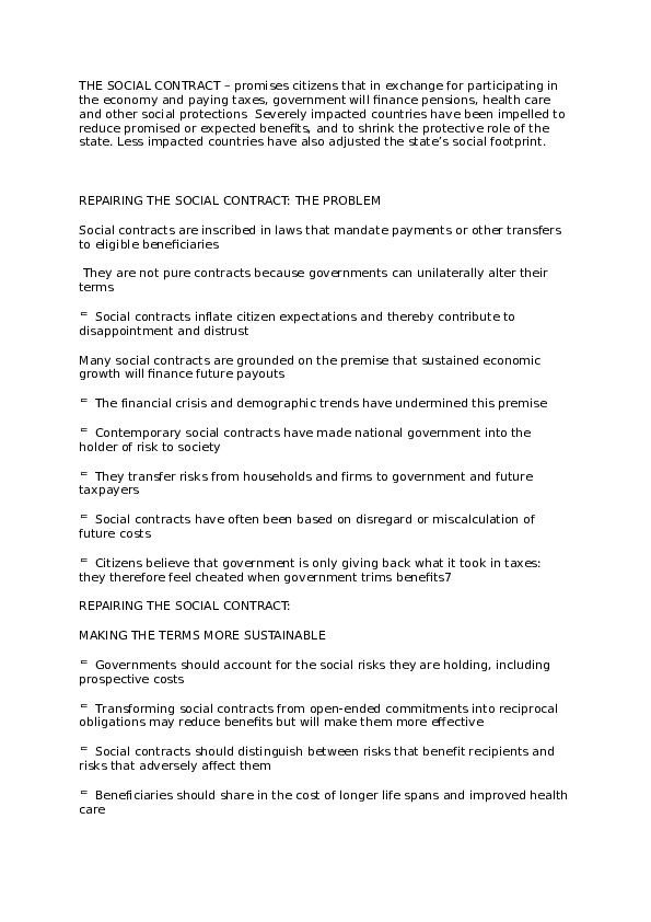 (DOC) THE SOCIAL CONTRACT