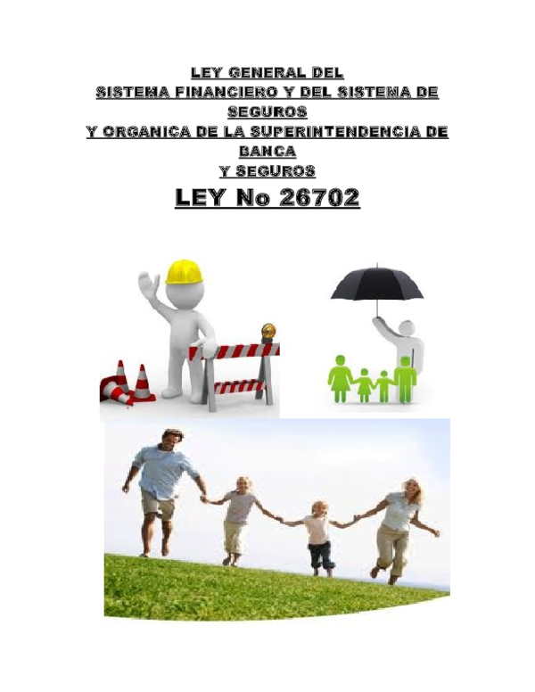 (DOC) LEY GENERAL DEL SISTEMA FINANCIERO Y DEL SISTEMA DE SEGUROS Y ORGANICA DE LA ...