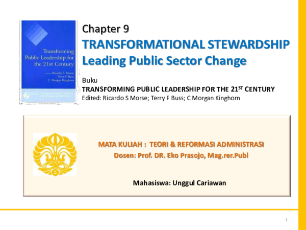 (PDF) Transformational Stewardship- Leading Public Sector Change
