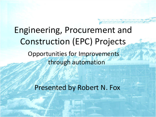(PDF) Engineering, Procurement and Construction (EPC) Projects ...