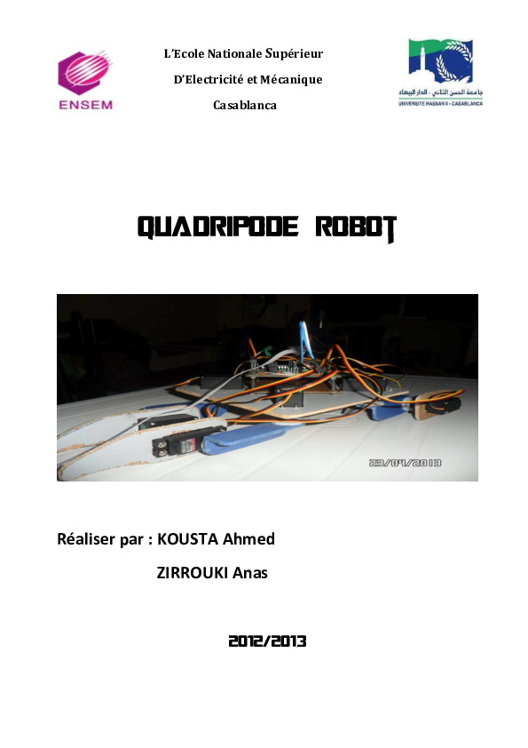 (PDF) Quadripode Robot