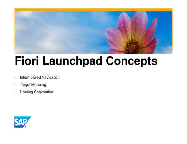 (PDF) Fiori Launchpad Concepts @BULLET Intent based Navigation @BULLET ...