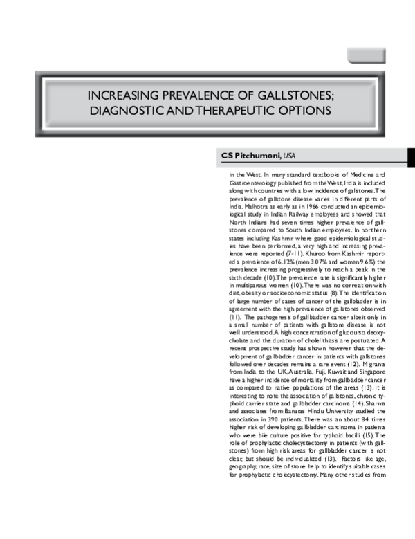 (PDF) IV. Pathogenesis of gallstone formation: Hemolytic disease: E.g ...