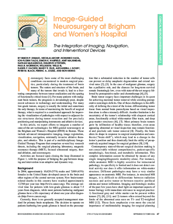 (PDF) Image-Guided Neurosurgery at Brigham and Women's Hospital The ...