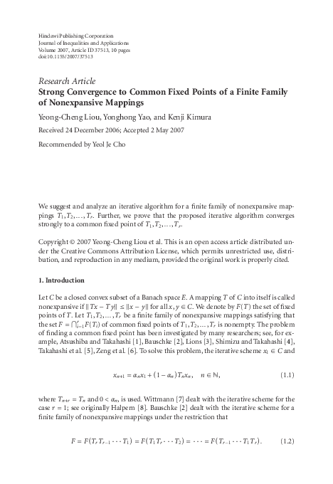 Pdf Approximation Of Fixed Points Of Nonexpansive Mappings Bashir M