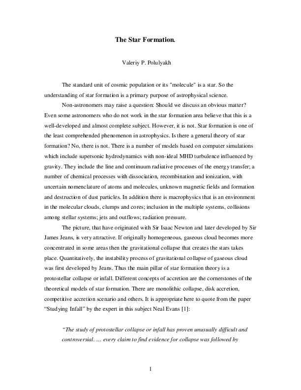 (PDF) The Star Formation