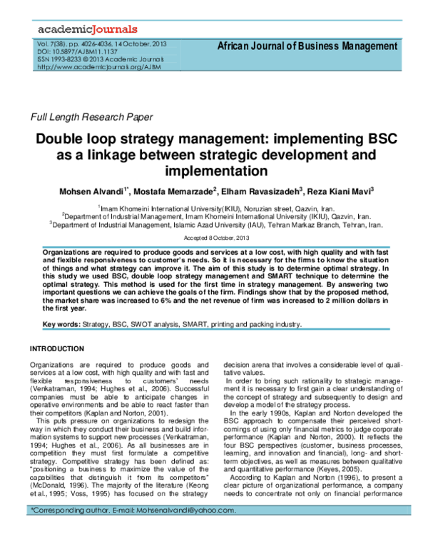 (PDF) African Journal of Business Management