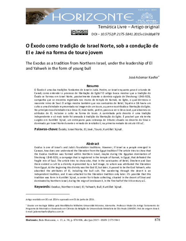 (PDF) Apresentação à versão brasileira do livro de Israel Finkelstein ...