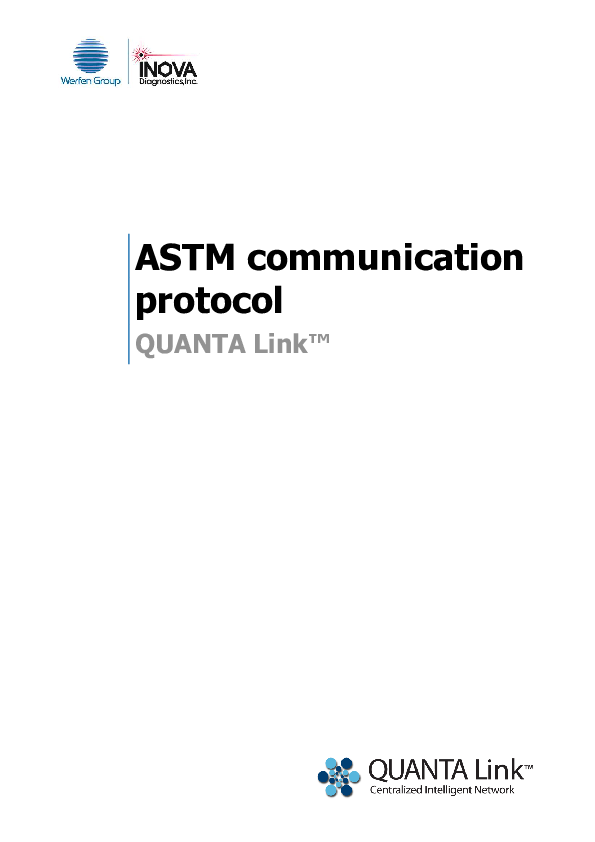 (PDF) ASTM communication protocol QUANTA Link
