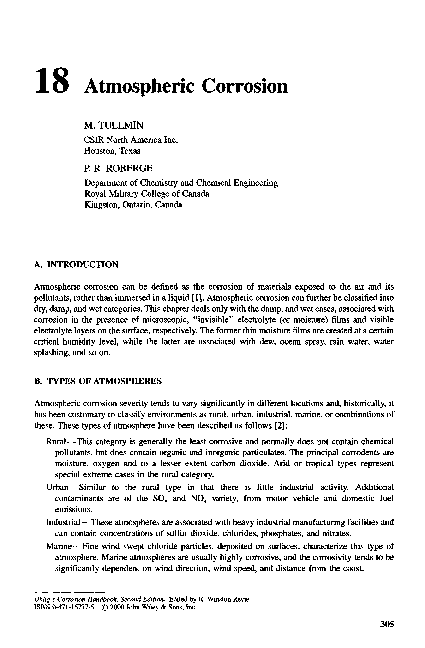 (PDF) Atmospheric Corrosion
