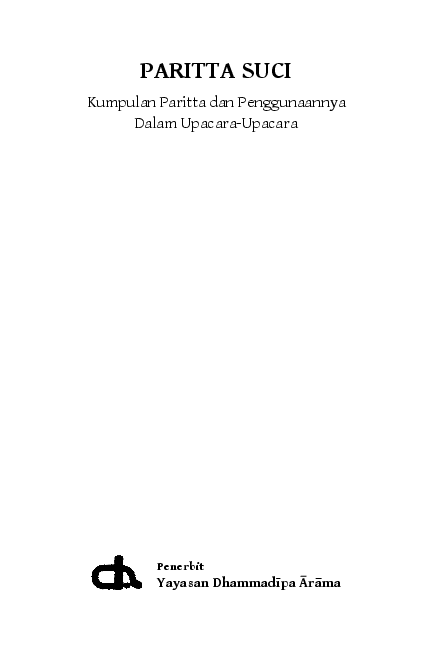 (PDF) Paritta Suci