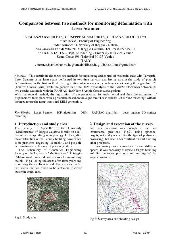 (PDF) Comparison between Two Methods for Monitoring Deformation with ... (PDF) Comparison between Two Methods for Monitoring Deformation with ...