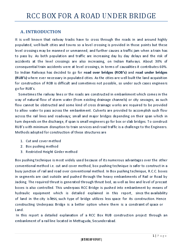 (PDF) Reinforced concrete box road under bridge design and construction