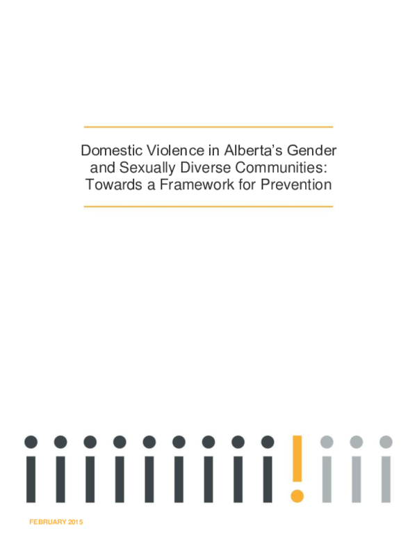 (PDF) Domestic Violence in Alberta’s Gender and Sexually Diverse ...