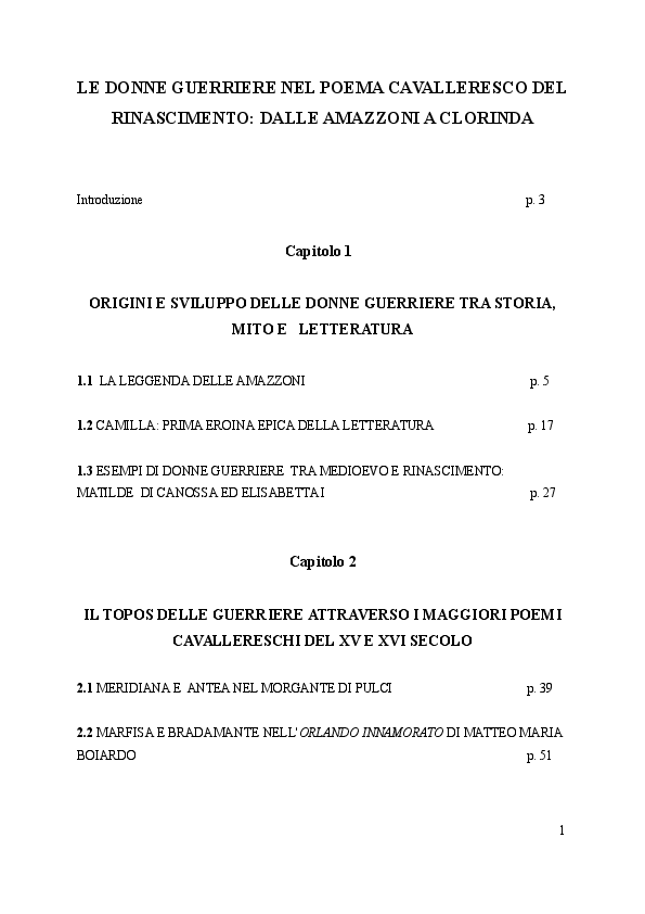 (PDF) Le donne guerriere nel poema cavalleresco del Rinascimento: dalle ...