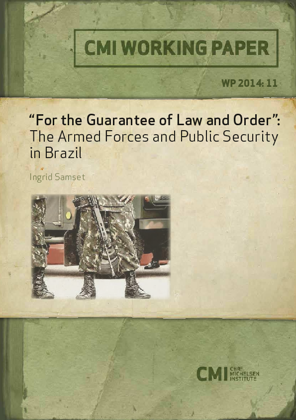 (PDF) “For the guarantee of law and order”: The armed forces and public ...